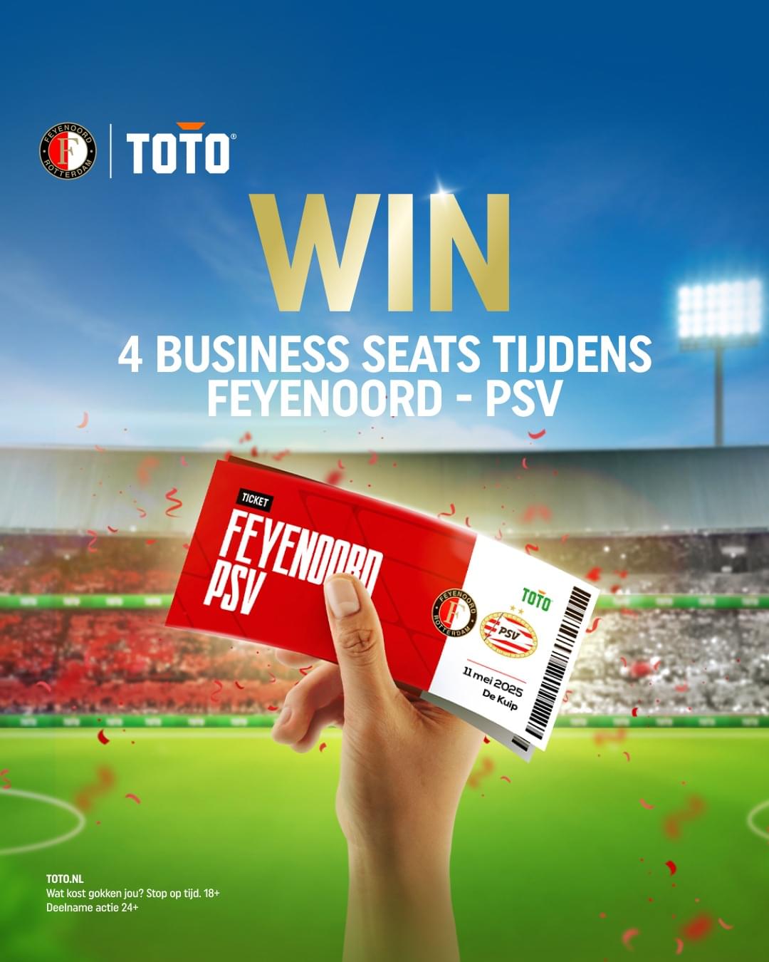 WIN 2 TICKETS VOOR FEYENOORD-PSV!